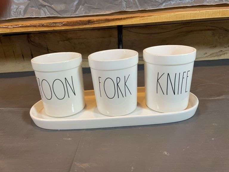 Rae Dunn Utensil Holder - Auction Ohio