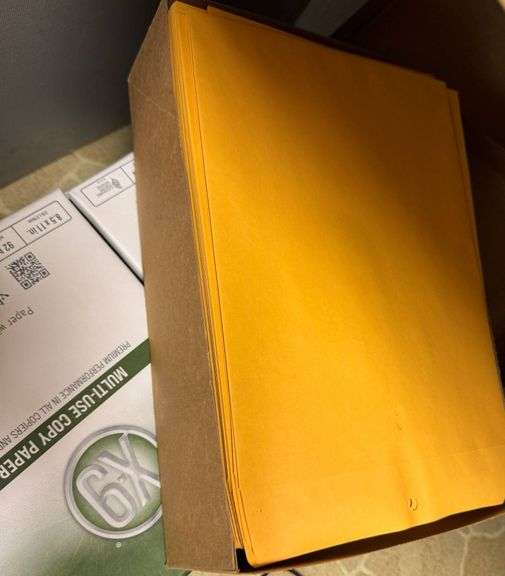 Full Box of Office Copy Paper and Manila Envelopes Bundle - Auction Ohio
