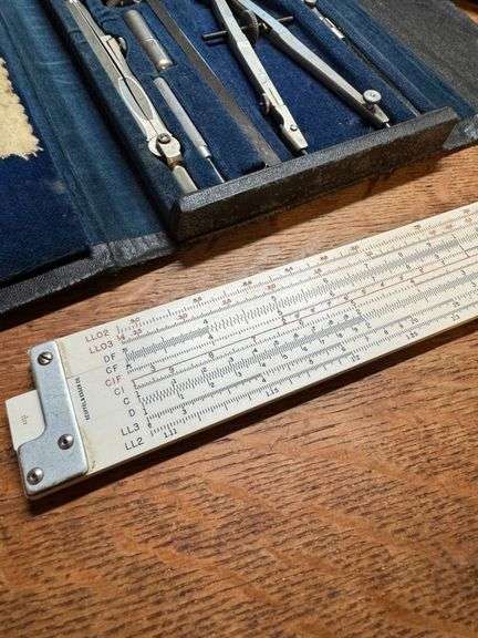 Vintage Drafting Tool Set with Slide Rule and Case - Auction Ohio