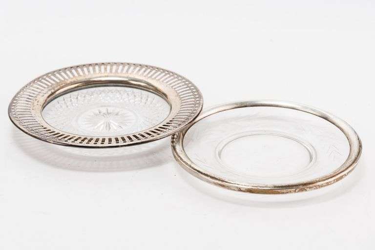 Sterling Silver and Glass Plates - Auction Ohio