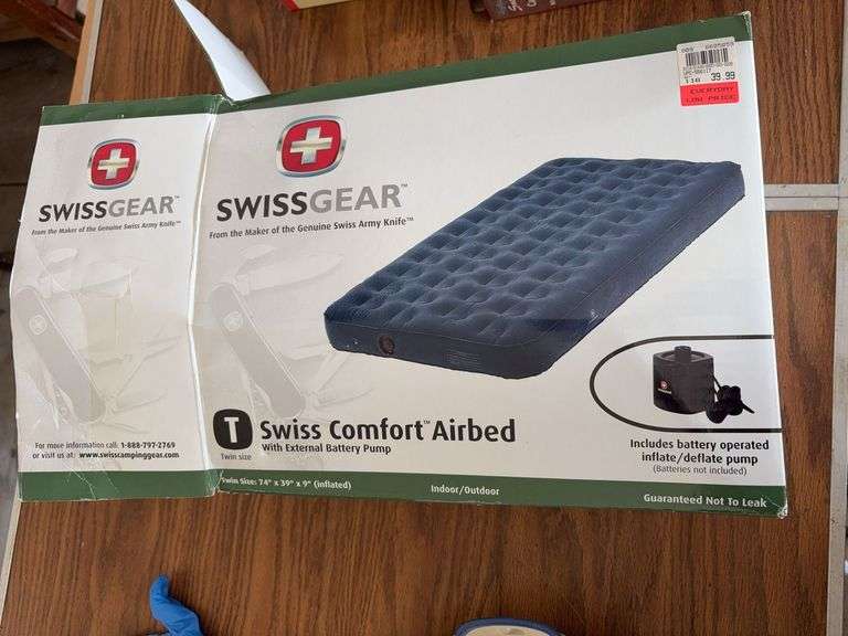 Swiss Gear air mattress w/ pump - Auction Ohio