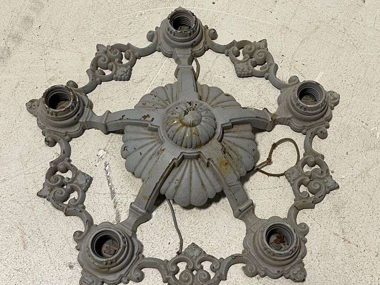Cast Iron Light Fixture - Auction Ohio