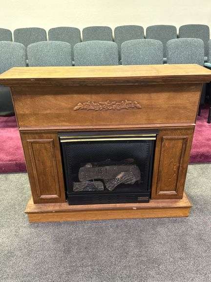 Ardent Signature Series Electric Fireplace with Wood Mantel - Auction Ohio