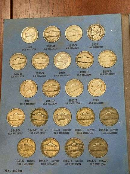 Complete Jefferson Nickel Collection - Auction Ohio