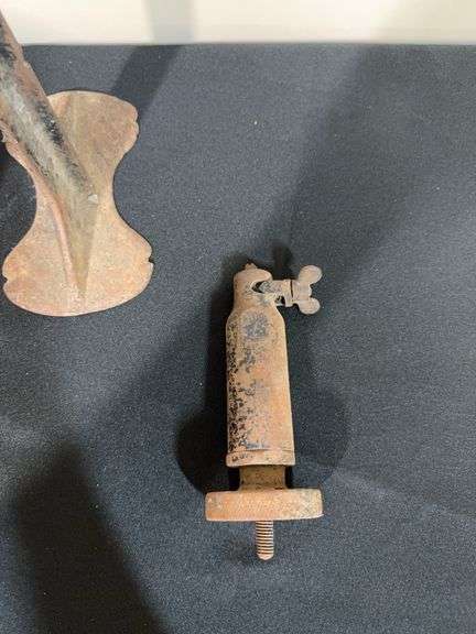 Antique Farm & Railroad Tool Lot – Wooden Mallet, Hand Tamper, Iron ...