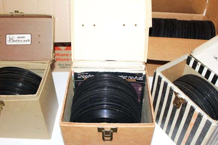 45 RPM RECORDS IN STORAGE BOXES. - Auction Ohio