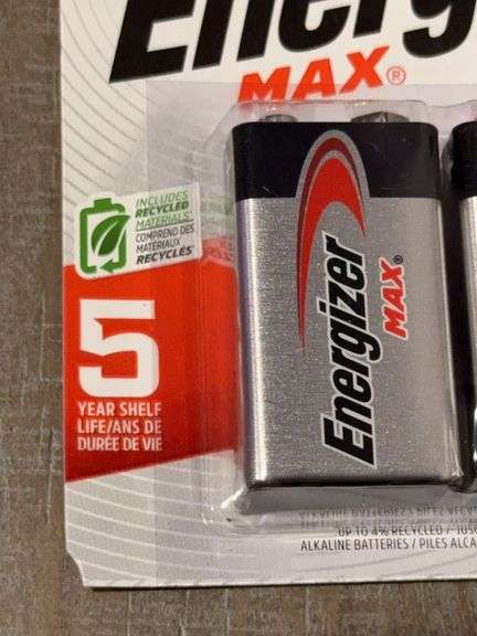 **NEW** Energizer Max 9V Batteries - Alkaline Battery - Auction Ohio