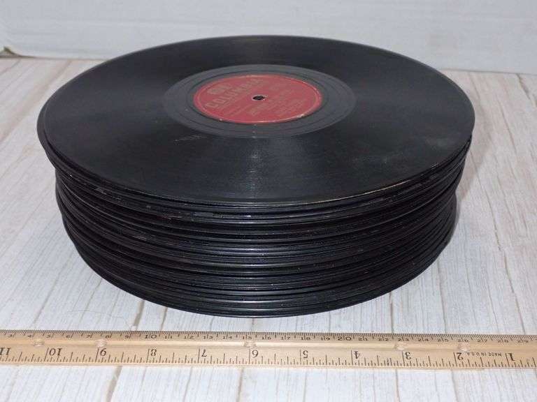 Collection of 36 Vintage 78 RPM Records from Various Labels - Auction Ohio