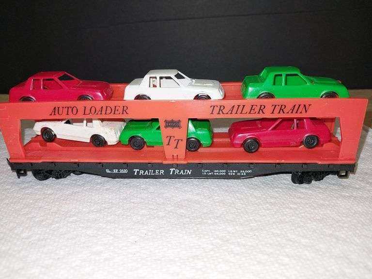 Tyco HO Scale Trailer Train Auto Loader with 6 Cars - Auction Ohio