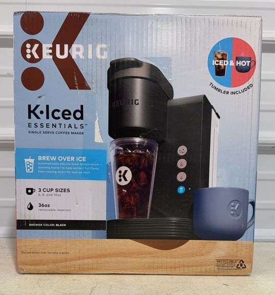 Keurig K-Iced Essentials Iced and Hot Single-Serve K-Cup Pod Coffee ...