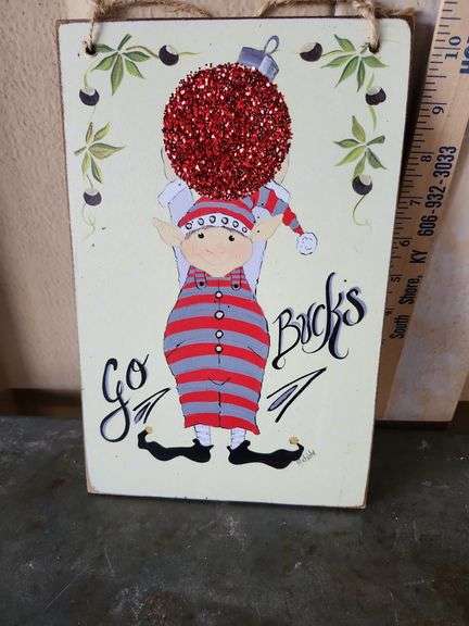 Michaela Go Bucks Elf Print 7.25"X11" - Auction Ohio