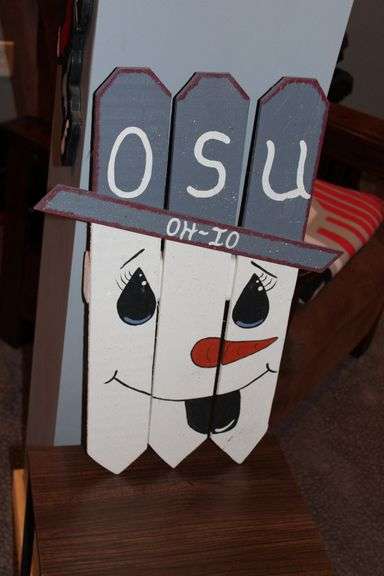OSU Snowman Sign - Auction Ohio