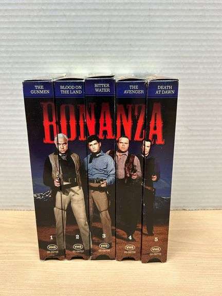 Bonanza 5-Tape VHS Set Featuring Classic Episodes - Auction Ohio