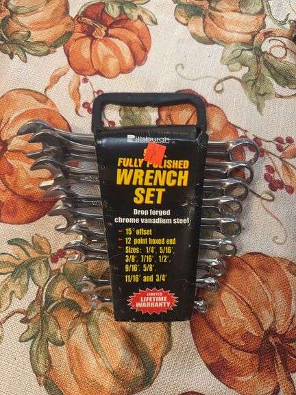 Pittsburgh 9pc Fully Polished Wrench Set - Auction Ohio