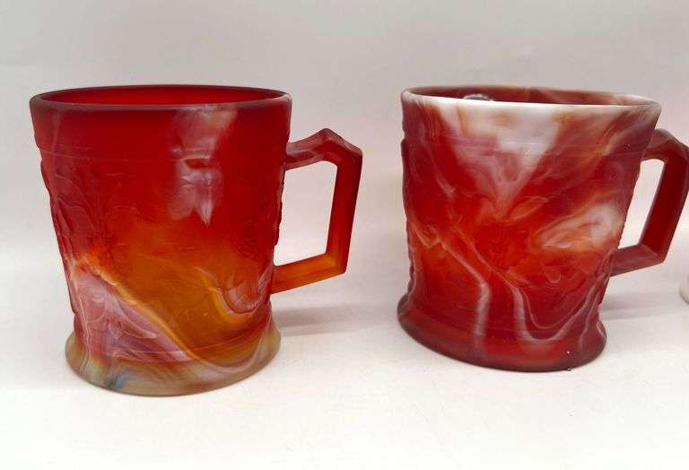Imperial Slag Glass Mugs - Auction Ohio
