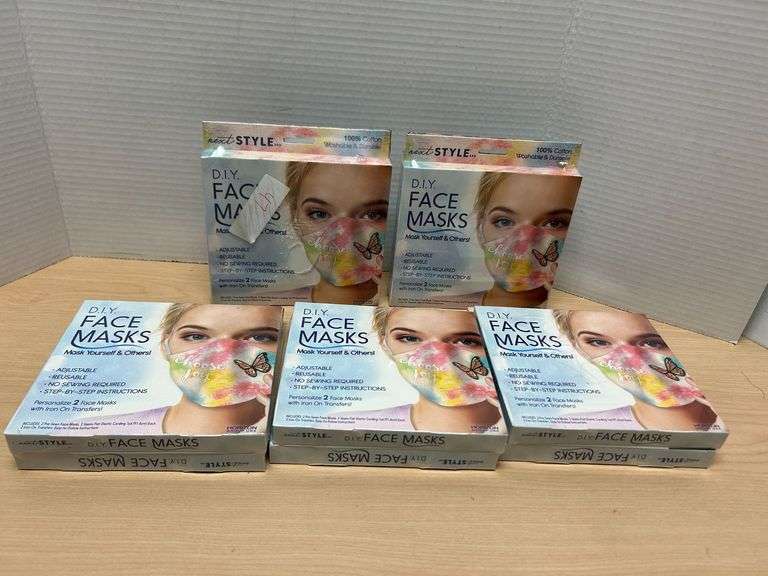 Next Style DIY Face Mask Kits – Set of 5 Boxes (2 Masks Each) - Auction ...