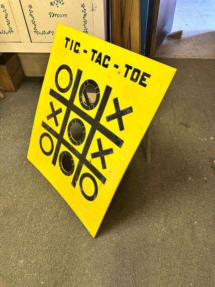 Vintage Tic Tac Toe Carnival Sign - Auction Ohio