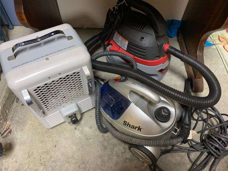 Husky Wet/Dry Vac, Shark Euro Pro Steam Cleaner, Titan Space Heater ...