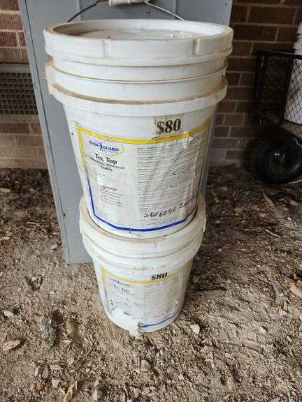 Tec Top Elastomeric Waterproof Coating Rain Guard Two-5 Gallon Buckets ...