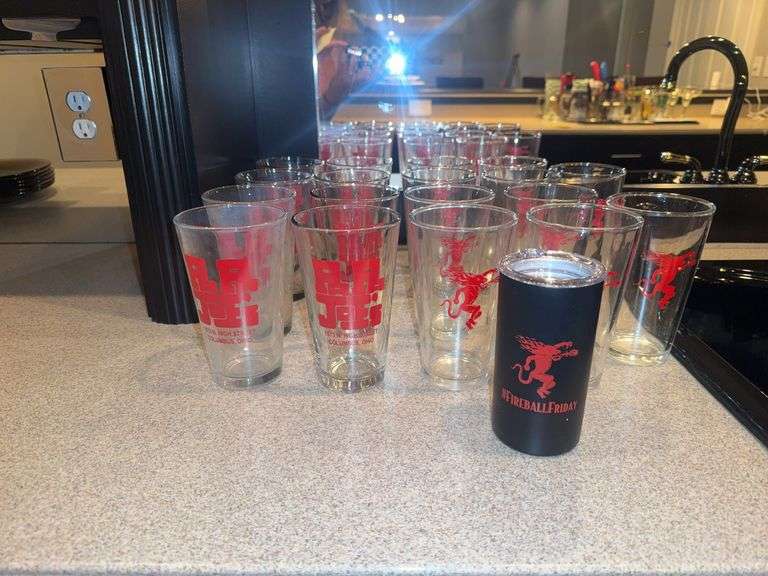 Fireball and Papa Joe’s Branded Glassware - Auction Ohio