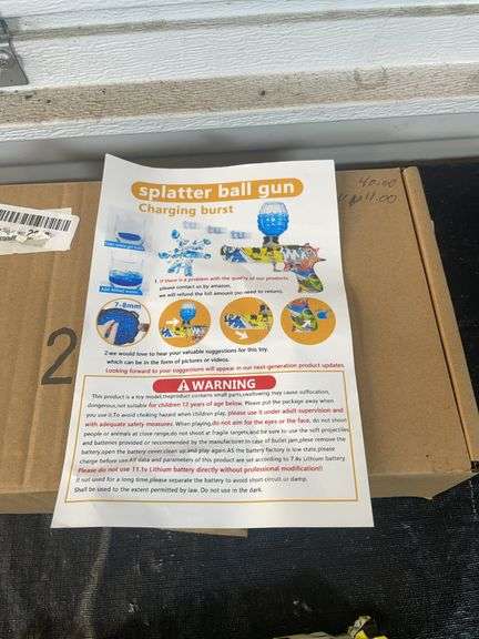 Splatter Ball Gun - Auction Ohio