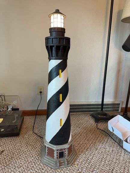 Large light-up lighthouse -40 inches high - Auction Ohio