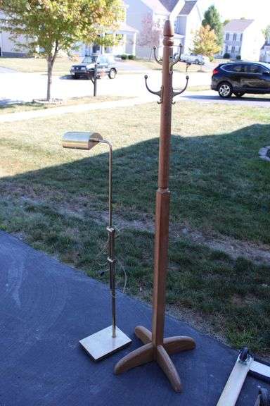 Coat Rack and Floor Lamp - Auction Ohio