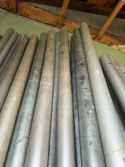 Twenty-six 10x10 hip rafters, 6 ft 10 in, 2 in pipe. - Auction Ohio