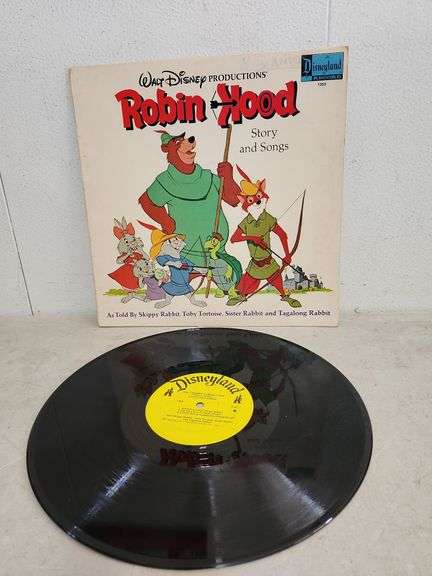 1973 Walt Disney Robin Hood Story & Song 33 Record, Printed In U.S.A ...
