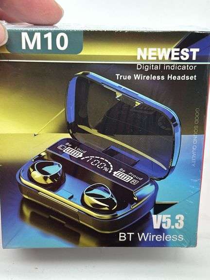 New M10 Wireless Bluetooth Earbuds with LED Display - Auction Ohio