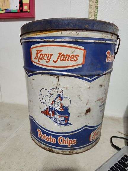Vintage Kacy Jones Potato Chips Tin The Frito Columbus Company Columbus ...
