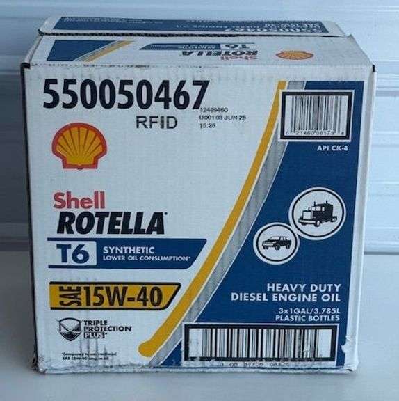 1 Case (3 Gallons) Shell Rotella T6 Full Synthetic 15W-40 Diesel Engine ...