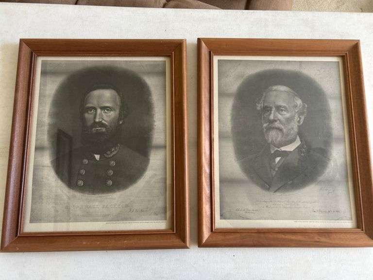 Framed Reproductions Featuring Robert E. Lee and Thomas ‘Stonewall ...