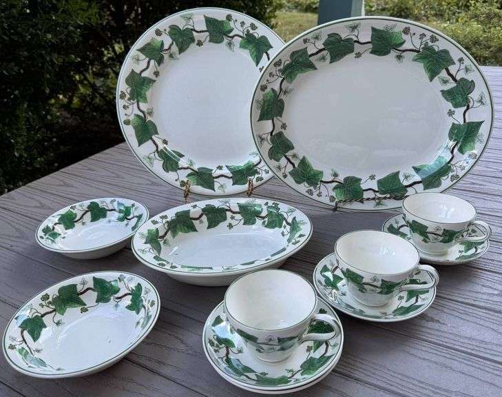 Wedgwood Napoleon Ivy Pattern Ceramic Dinnerware Set - Auction Ohio