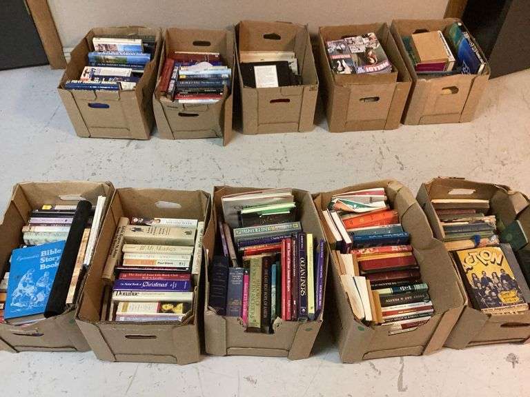 Very Large Lot of Miscellaneous Books – Multiple Boxes - Auction Ohio