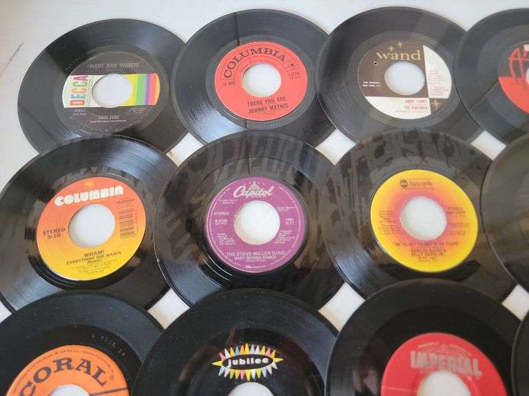 20 Records 45's The Steve Miller Band, Johnny Mathis, The Reveres, Burl ...