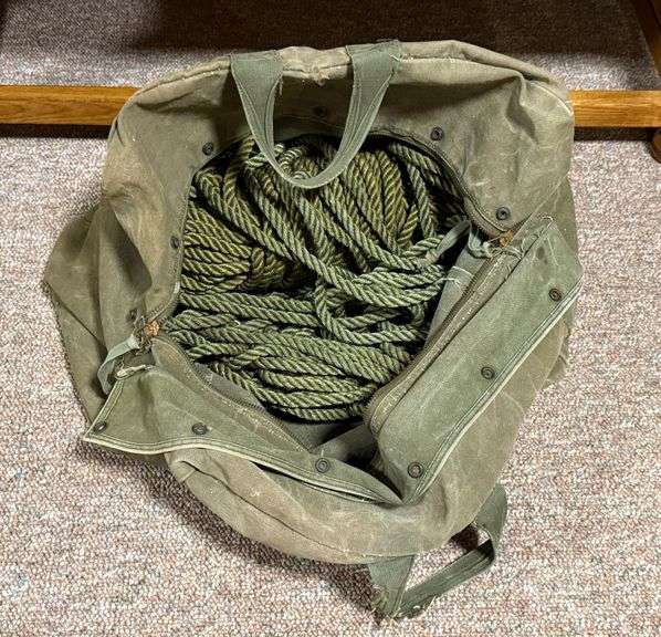 U.S. Military Duffel Bag and Repelling Ropes - Auction Ohio