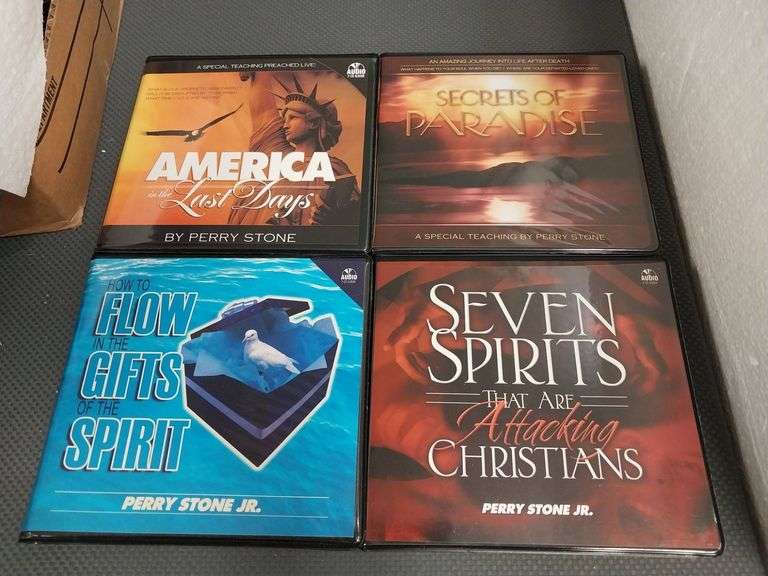 4 Perry Stone Religious Audio Teachings on CDs - Auction Ohio