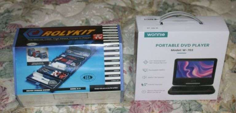 Rolykit Model S-11 Storage System and Wonnie Model W-703 Portable DVD ...