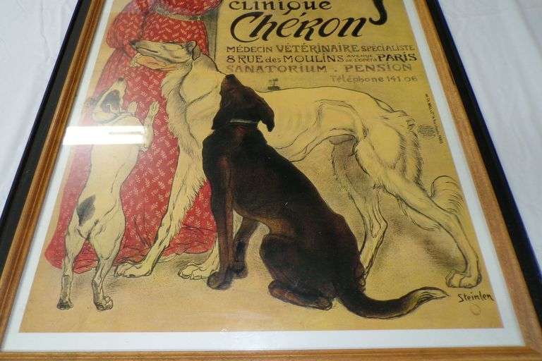 Framed Reproduction of The Vintage Art Nouveau Poster "Clinique Cheron ...
