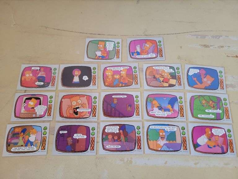 1990 The Simpsons Topps Trading Cards 17 Ct. - Auction Ohio