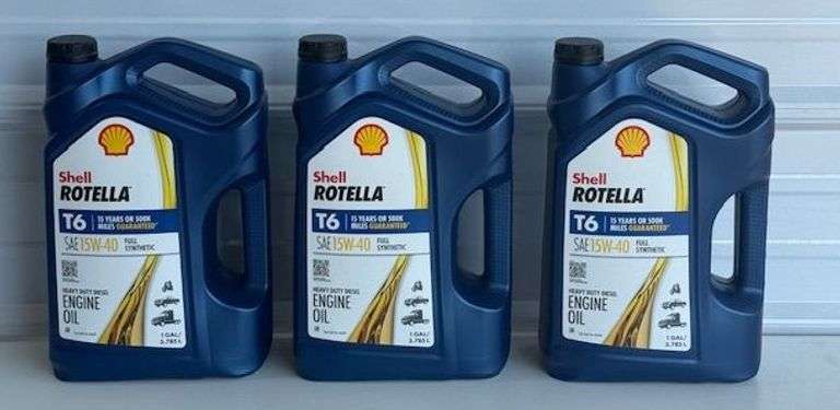 1 Case (3 Gallons) Shell Rotella T6 Full Synthetic 15W-40 Diesel Engine ...