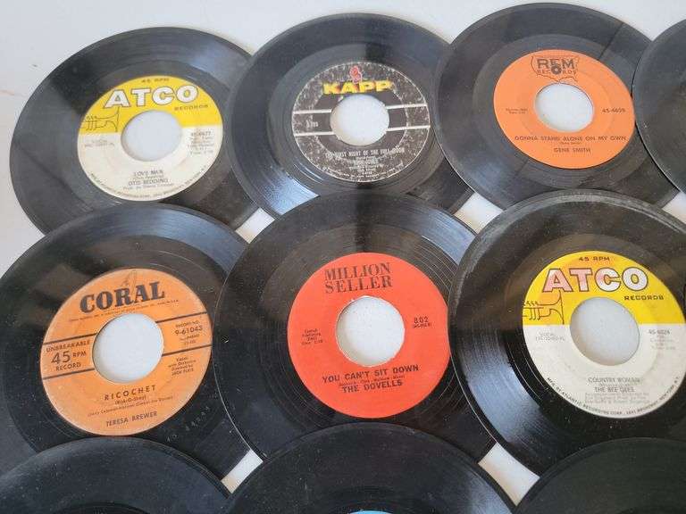 20 Records 45's The Rolling Stones, Elvis Presley, Bobby Vinton, The ...