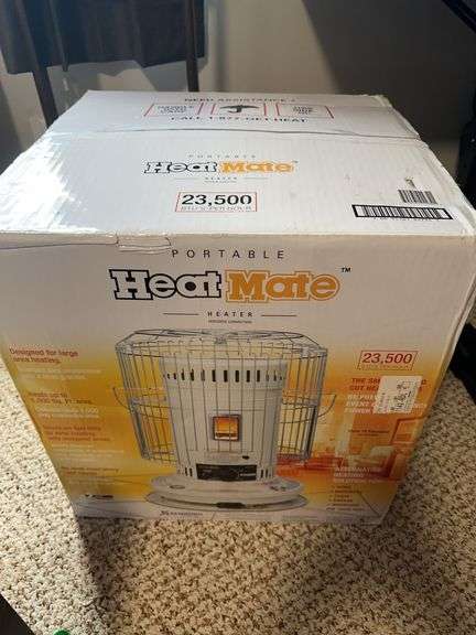 New portable Heat Mate heater – 23,500 BTUs per hour - Auction Ohio