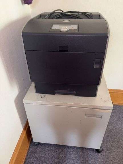Small cabinet and large dell printer - Auction Ohio