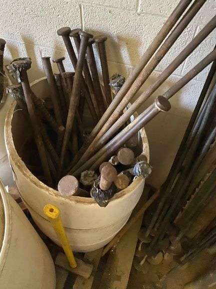 Barrel of Rebar Rods - Auction Ohio