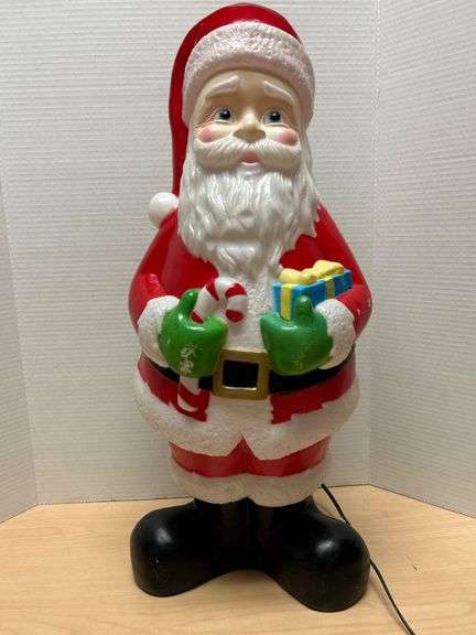 Illuminated Santa Claus Figurine with Power Cord, 28 Inches - Auction Ohio