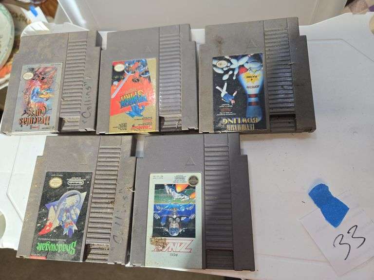 5 Nintendo nes game cartridges. - Auction Ohio