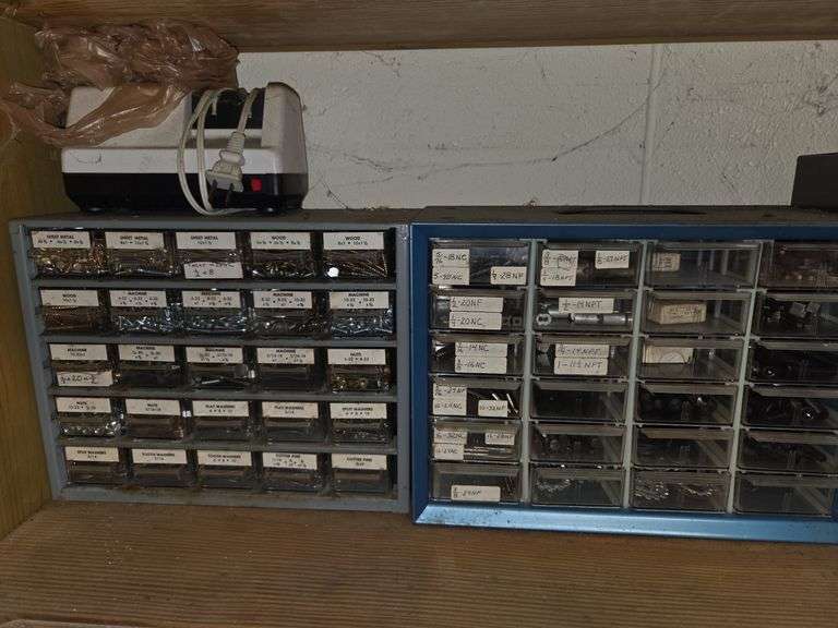 2 storage bins full of parts and pieces for machine shop - Auction Ohio
