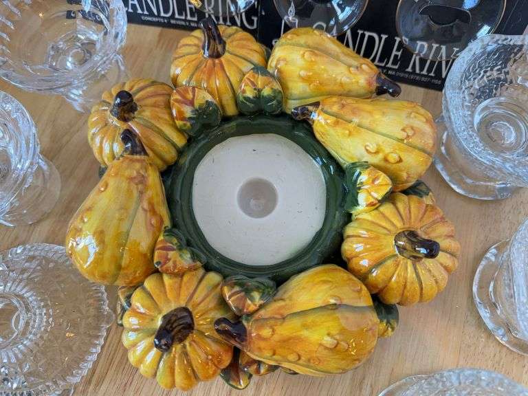 Pumpkin & Squash Candle Holder And Glass Candle Holders - Auction Ohio